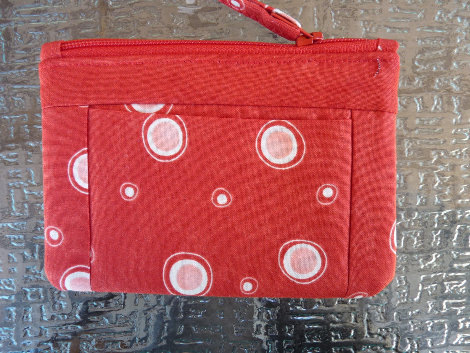 Handcrafted Red Zipper Coin Purse/ Mini Wallet With Outside - Etsy