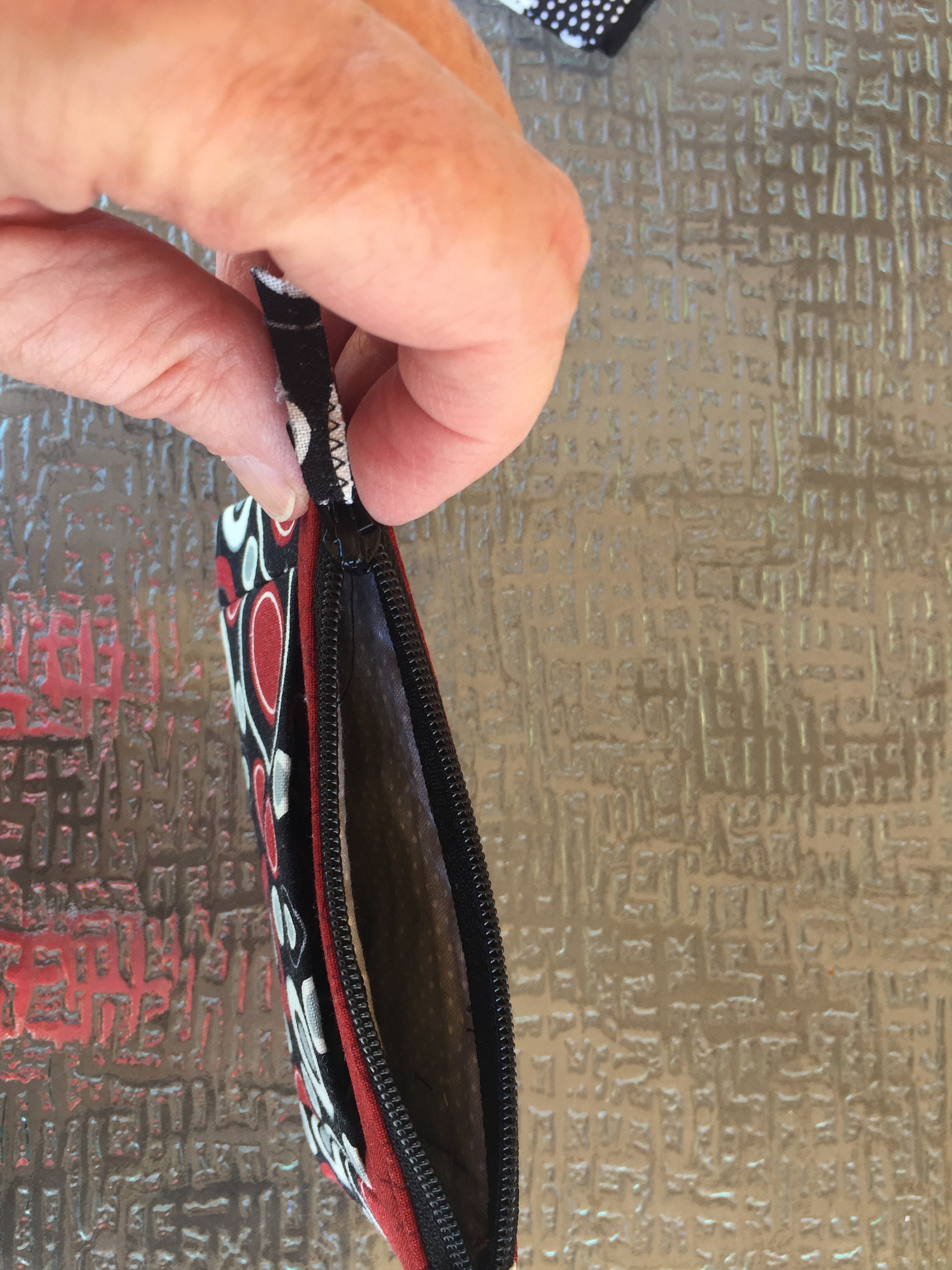 Handcrafted Zipper Coin Purse/ Mini Wallet With Outside - Etsy