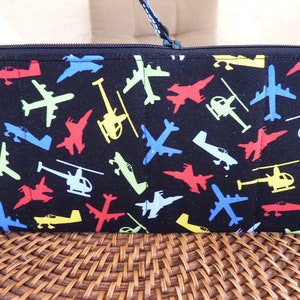 Handcrafted Airplane Zipper Pencil Case/travel Bag/ Pouch/ - Etsy