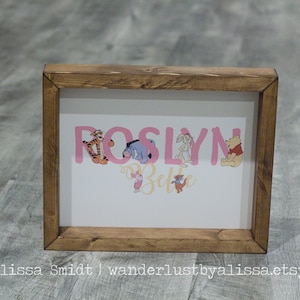 Winnie the Pooh Personalized Chunky Sign Pooh Bear Name Sign - 8x10 ...