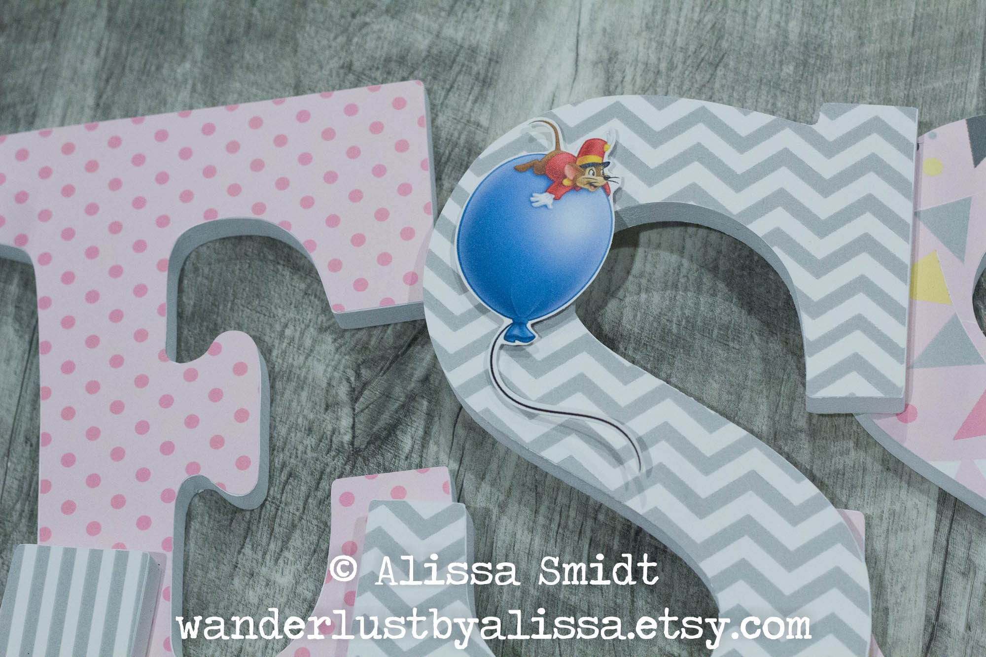 Dumbo Letters - Custom Letters, Wooden Nursery Letters (dumbo, Elephant ...
