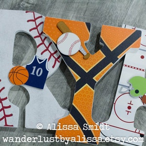 Sports Themed Letters, Football Letters, Baseball Letters, Hockey ...