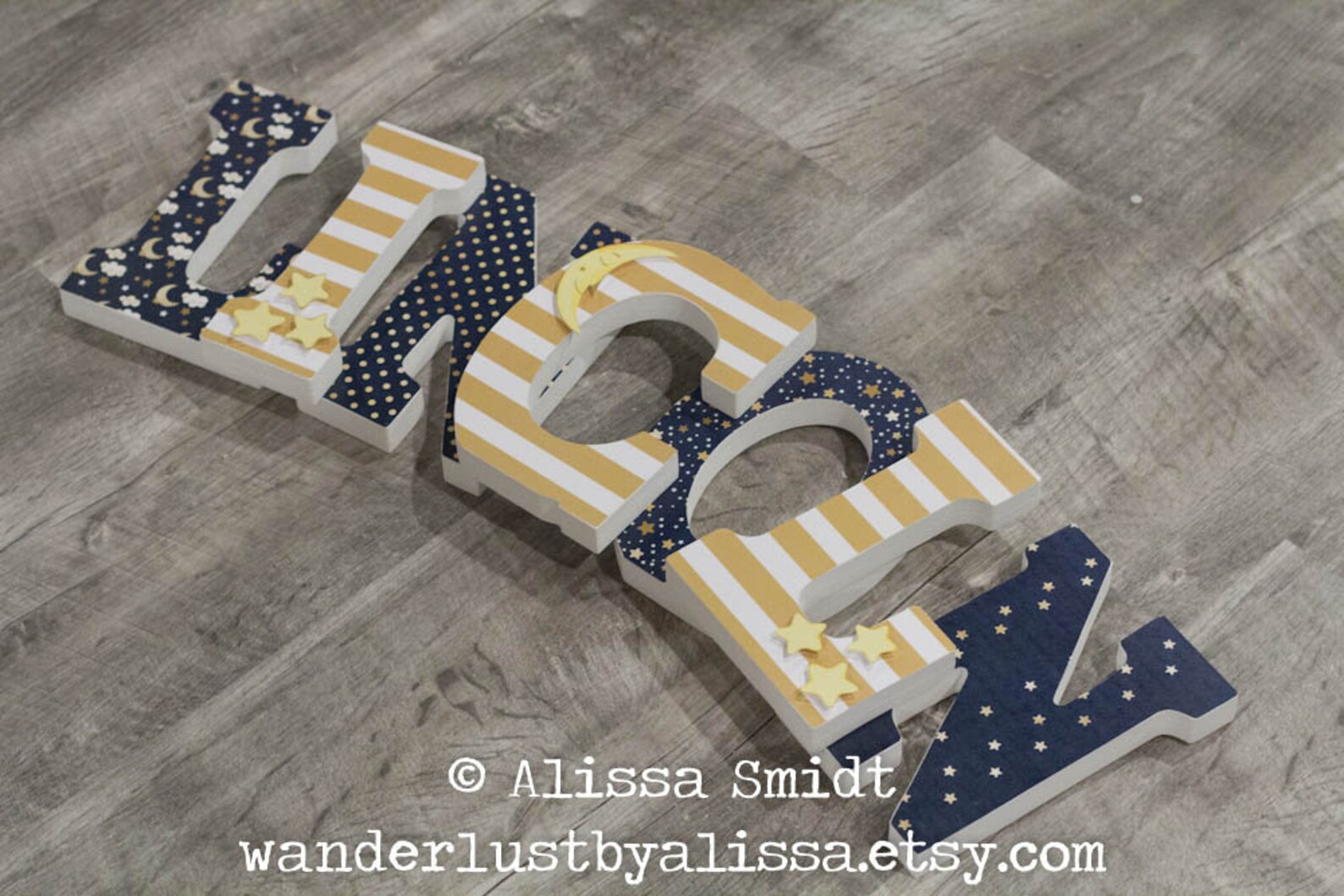 Moon and Stars Nursery Letters Celestial Theme Love You to - Etsy