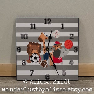 Future All Star Clock, Sports Animal Theme Custom Clock - Coordinates W ...