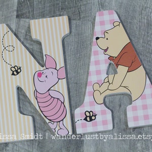 Winnie the Pooh Nursery Decor Letters, Custom Wooden Letters, Hugs and ...