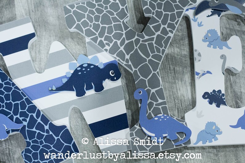 Dinosaur Roar Nursery Letters Custom Dino Letters Dino | Etsy