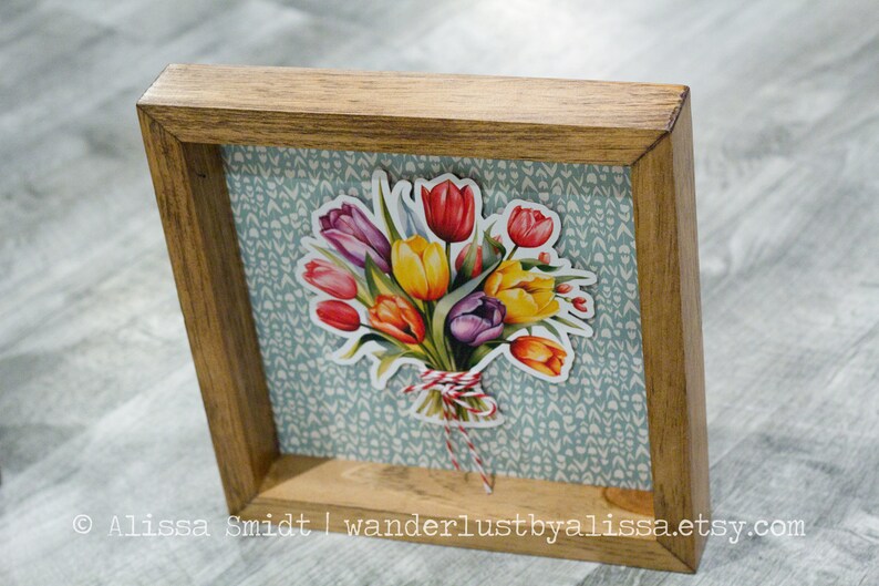 Tulip Art Flower Sign Bouquet for Mom Gift for Mom - Etsy