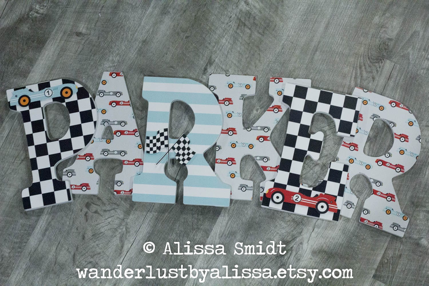 Race Car Letters, Vintage Car Letters, Baby Nursery - Custom Nursery ...