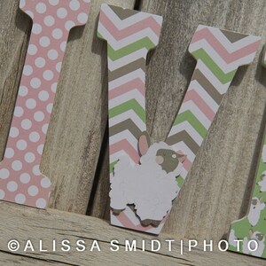 Custom Nursery Wooden Letters, Baby Girl or Boy Nursery - Little Lamb ...