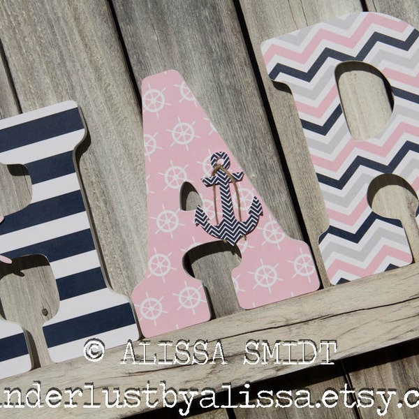 Navy Nursery Letters - Etsy