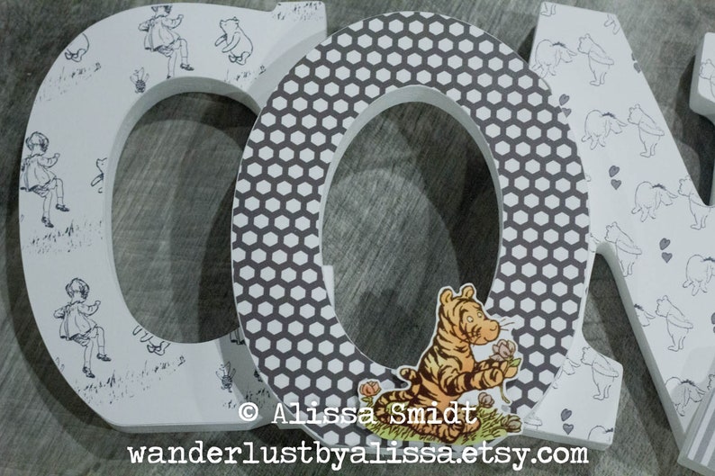 Winnie the Pooh Letters, Classic Winnie the Pooh Letters - Custom ...