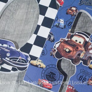 Cars Themed Letters, Custom Wooden Letters, Cars Decoration - 9 Inch ...