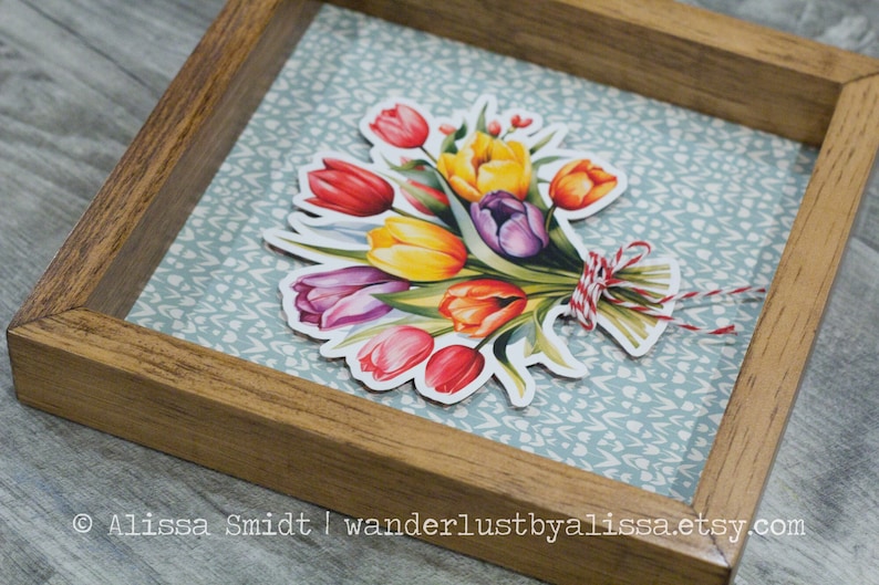 Tulip Art Flower Sign Bouquet for Mom Gift for Mom - Etsy