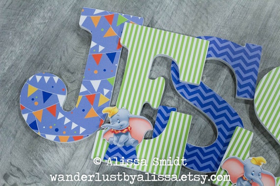 Dumbo Letters Custom Letters Wooden Nursery Letters dumbo | Etsy