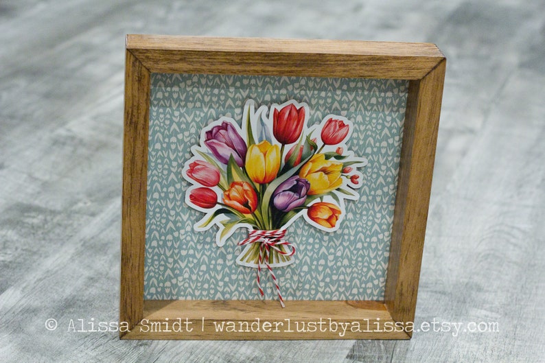 Tulip Art Flower Sign Bouquet for Mom Gift for Mom - Etsy