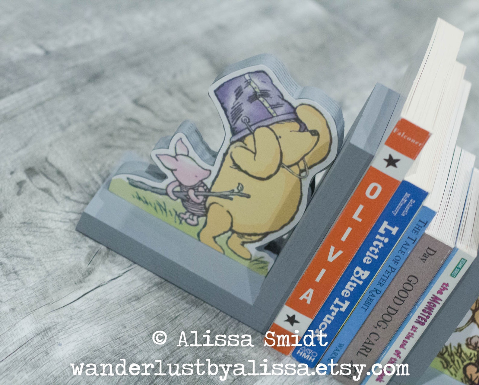 Winnie the Pooh Bookends, Wood Bookends - Custom Created - (classic ...