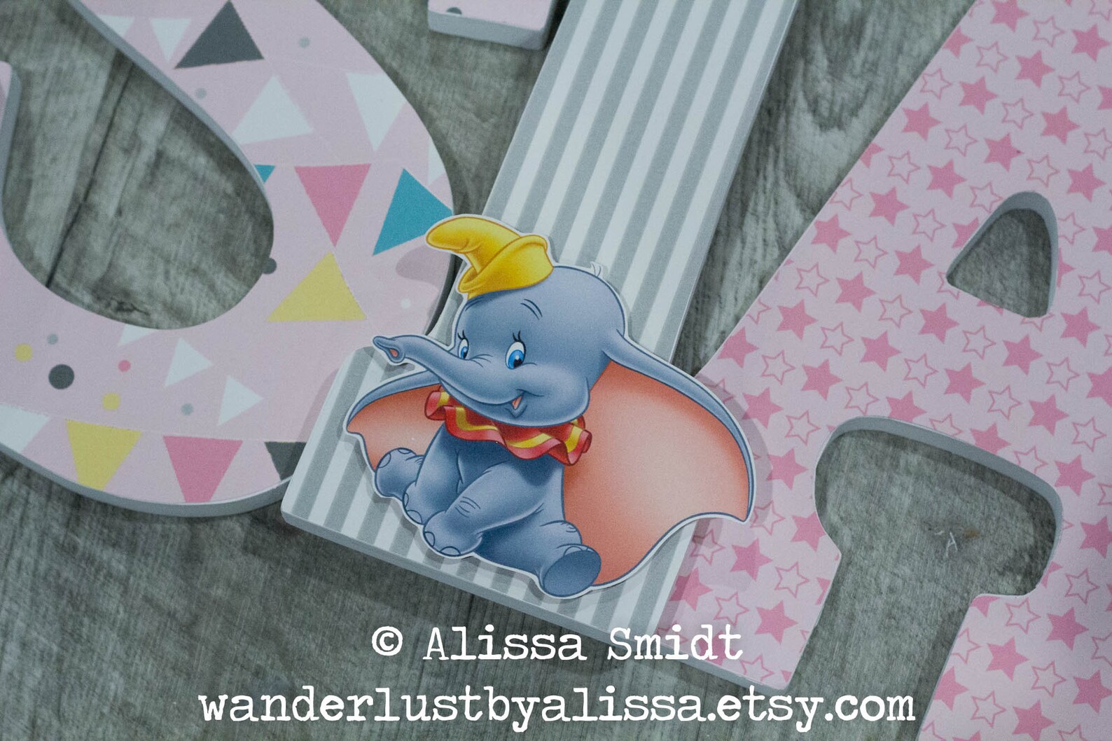 Dumbo Letters - Custom Letters, Wooden Nursery Letters (dumbo, Elephant ...