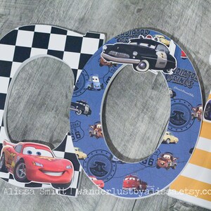 Cars Themed Letters, Custom Wooden Letters, Cars Decoration - 9 Inch ...