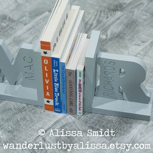 Engraved Letter Bookends, Initial Bookends, Wooden Custom Bookends ...
