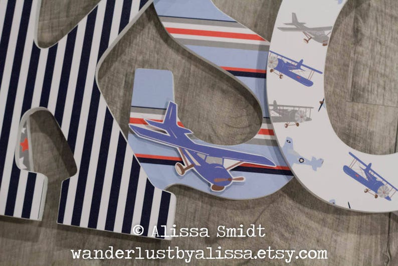 Airplane Theme Take Flight Custom Nursery Letters Custom - Etsy
