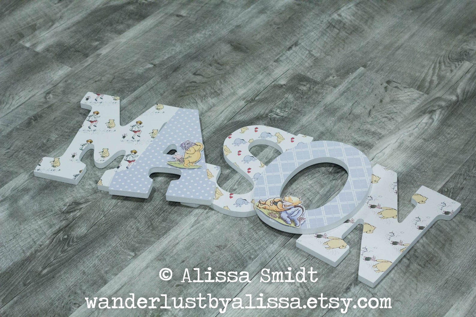 Winnie the Pooh Nursery Letters, Custom Wooden Letters Classic ...