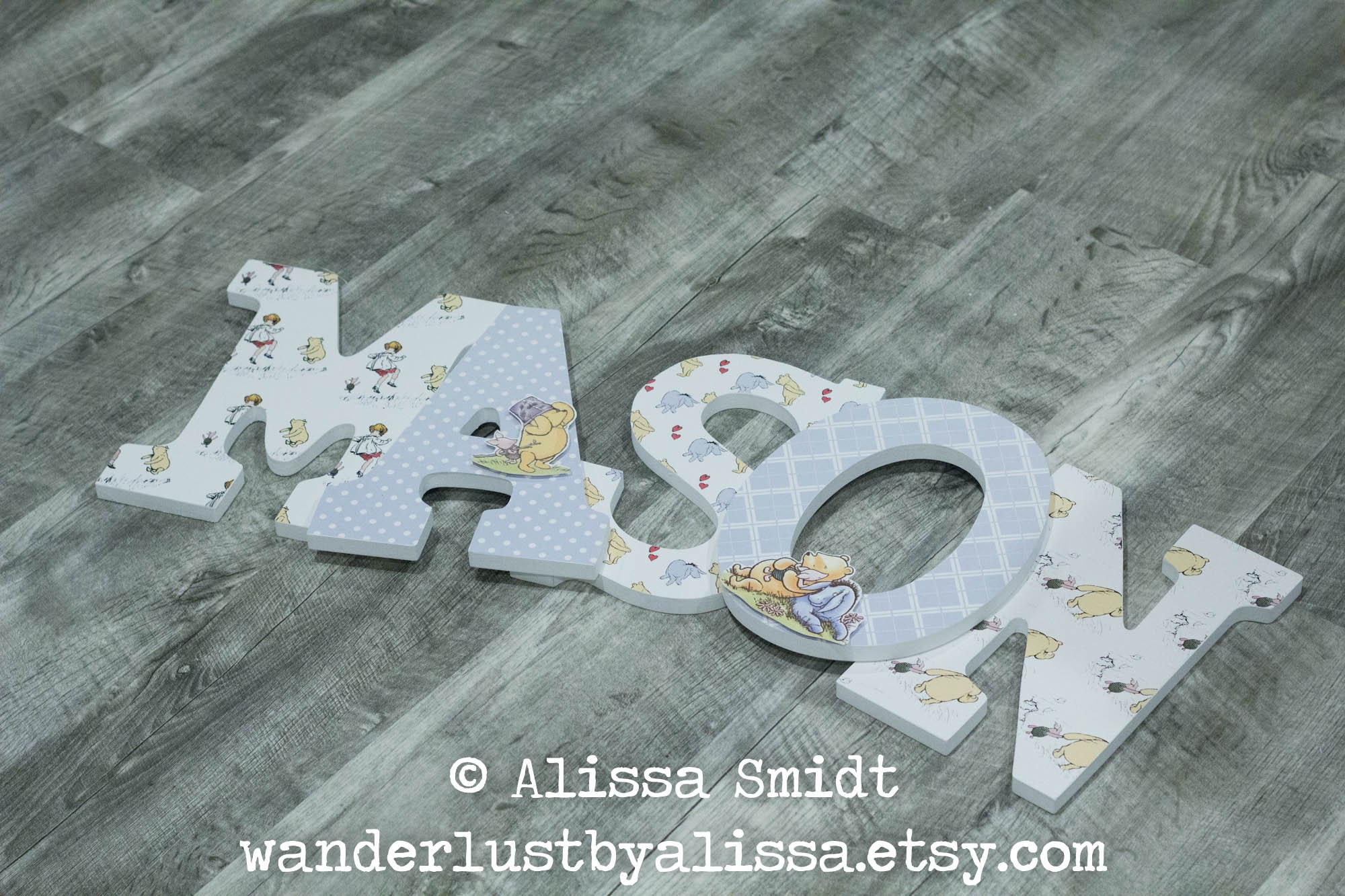 Winnie the Pooh Nursery Letters Custom Wooden Letters Classic - Etsy