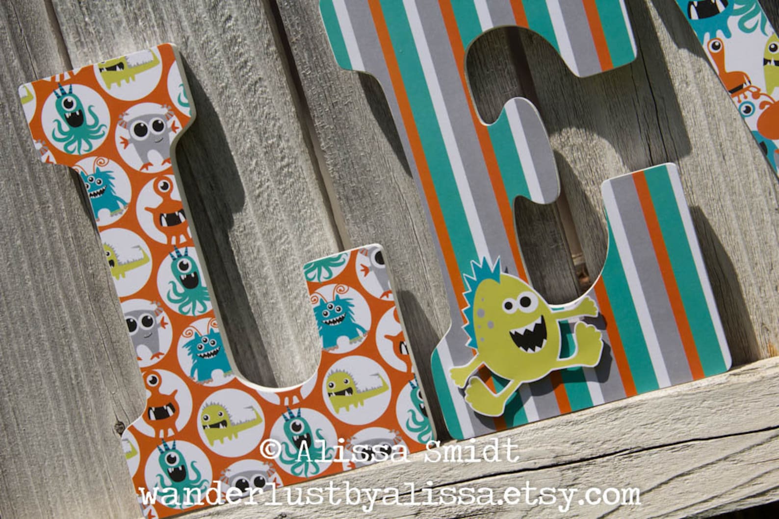 Monster Nursery Letters Custom Wooden Letters Custom | Etsy