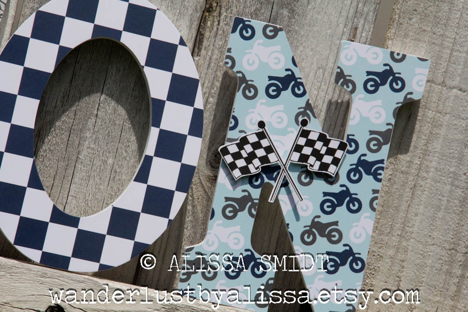 Dirtbike Letters, Baby Nursery - Custom Nursery Wooden Letters, 9 Inch ...