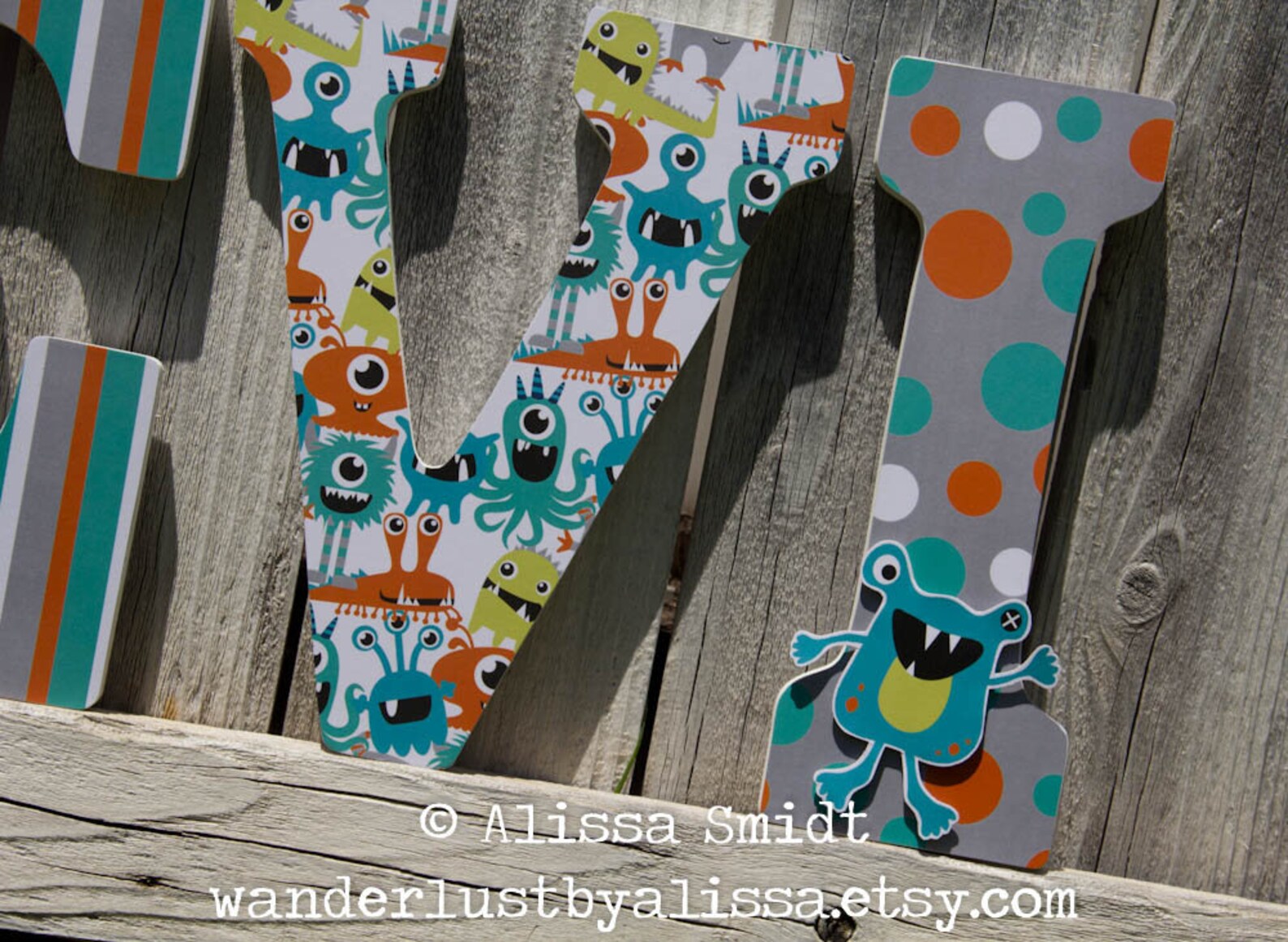 Monster Nursery Letters Custom Wooden Letters Custom | Etsy