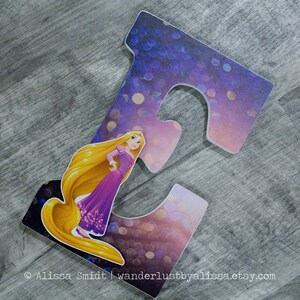 Tangled Themed Nursery Letters, Custom Wooden Letters 9 Inch Hanging ...
