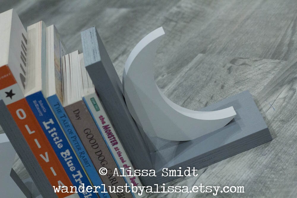 Star and Moon Bookends Custom Bookends Wooden Bookends | Etsy