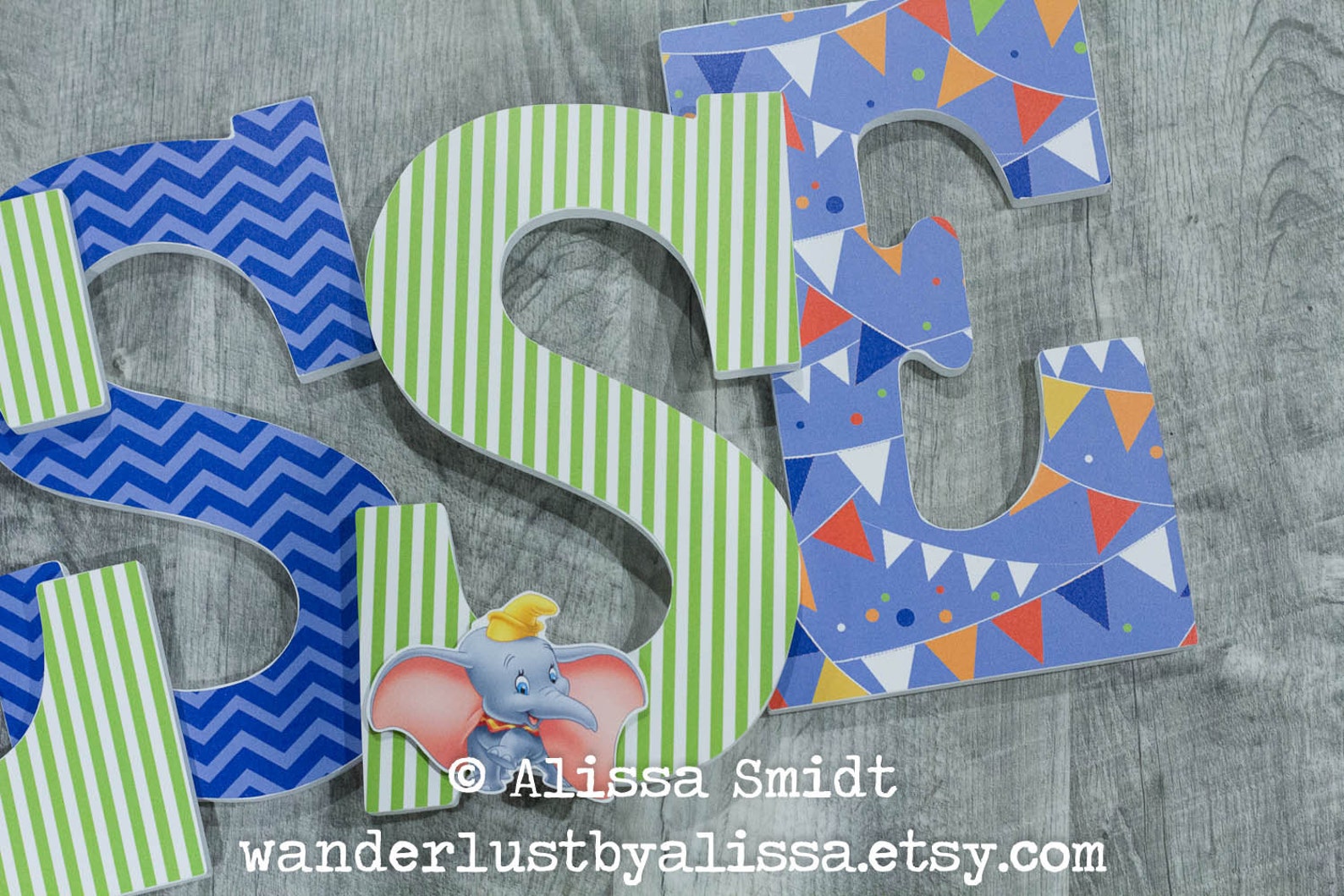 Dumbo Letters Custom Letters Wooden Nursery Letters dumbo | Etsy