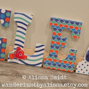 Finding Nemo Letters - Custom Letters, Wooden Nursery Letters (finding ...