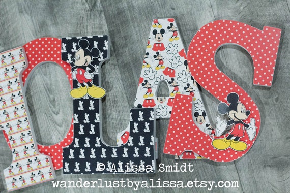 Mickey Mouse Name Letters