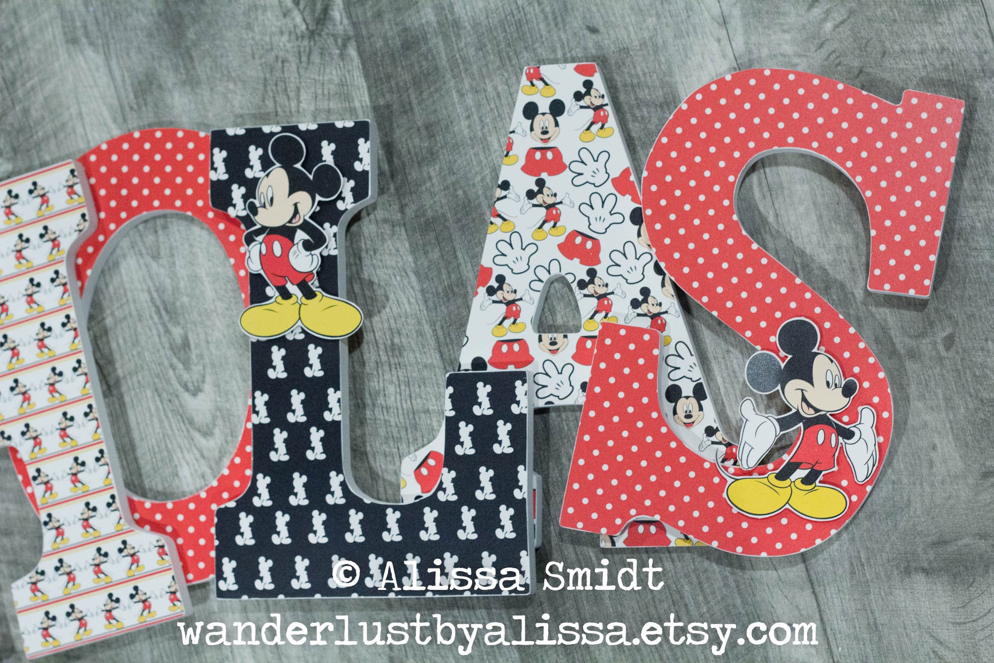 Mickey Mouse Letters Custom Wooden Letters Baby Name Letters - Etsy