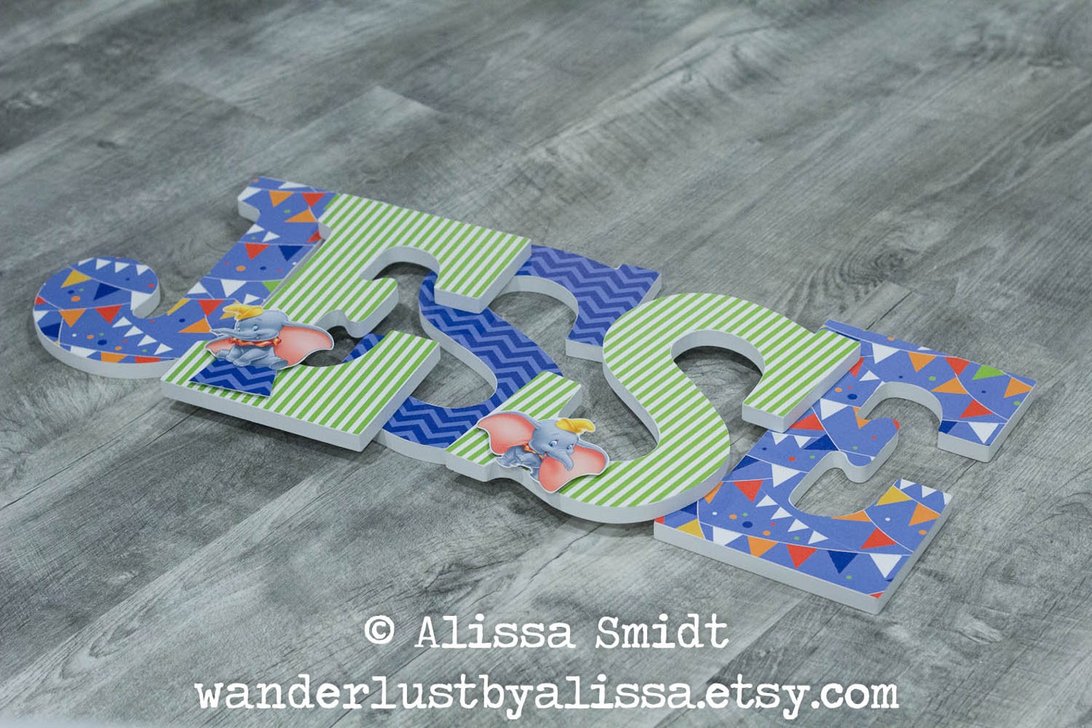 Dumbo Letters Custom Letters Wooden Nursery Letters dumbo | Etsy