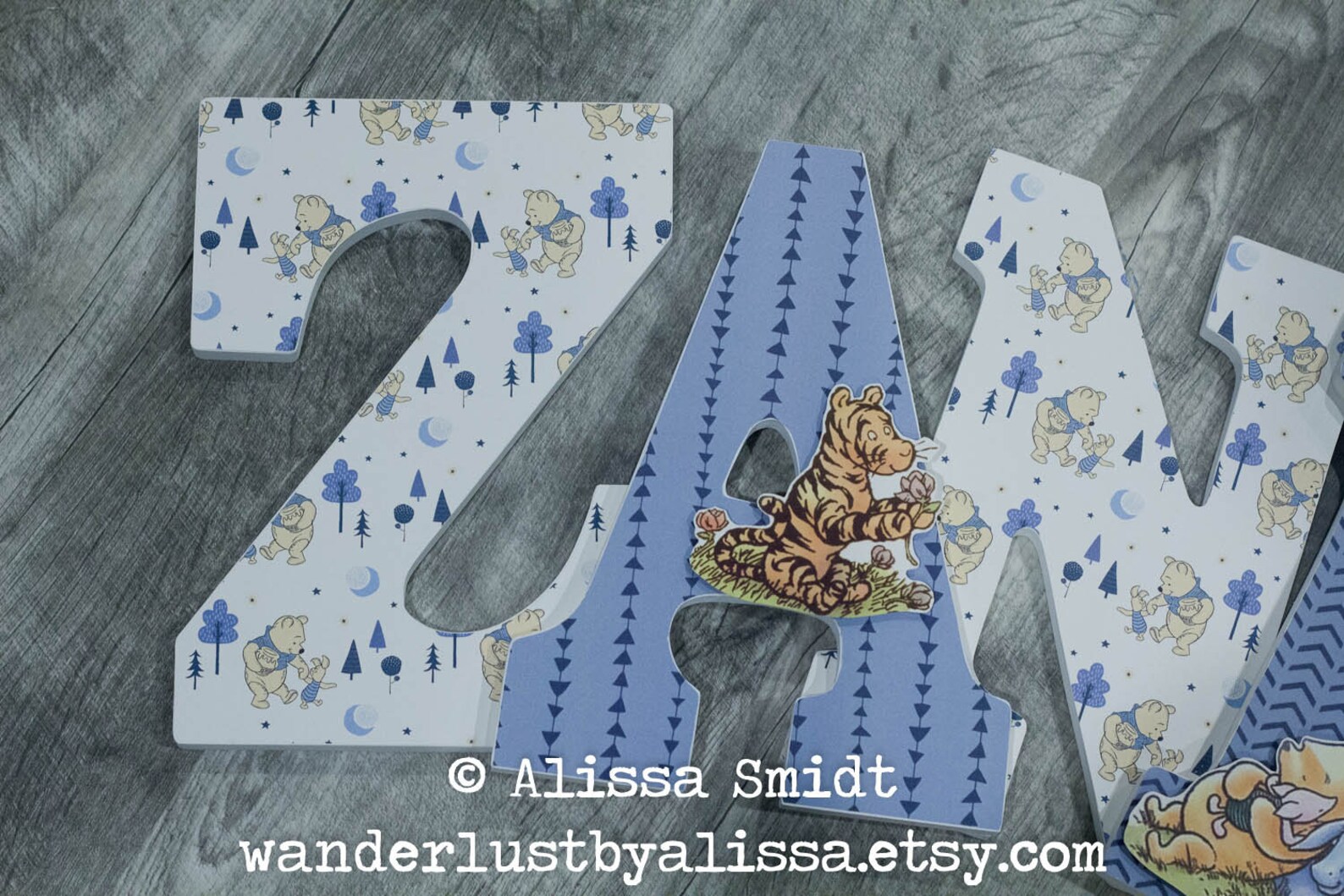 Winnie the Pooh Nursery Letters, Custom Wooden Letters Forever Pooh - 9 ...