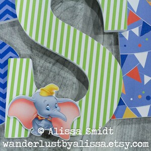 Dumbo Letters - Custom Letters, Wooden Nursery Letters (dumbo, Elephant ...