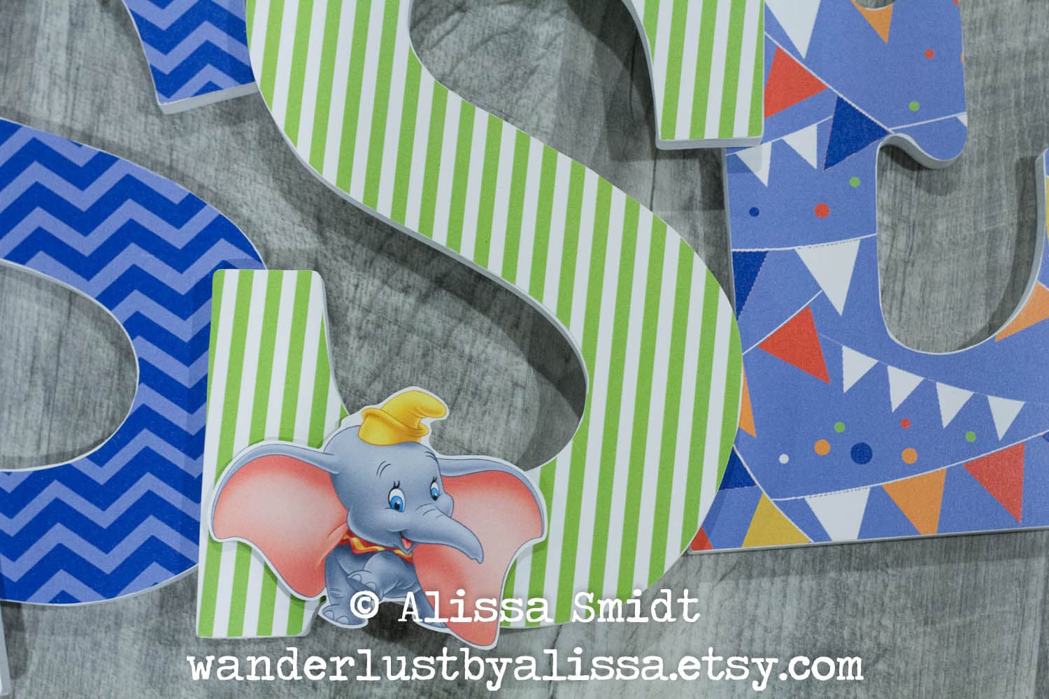 Dumbo Letters Custom Letters Wooden Nursery Letters dumbo | Etsy