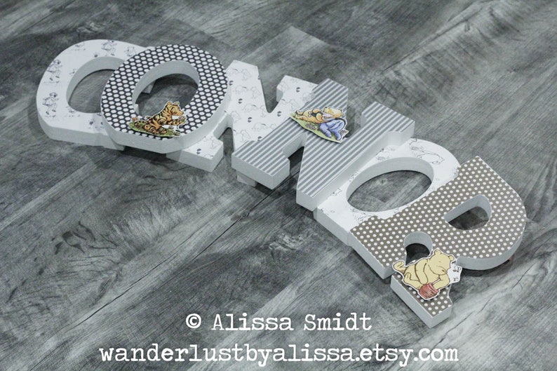 Winnie the Pooh Letters, Classic Winnie the Pooh Letters - Custom ...