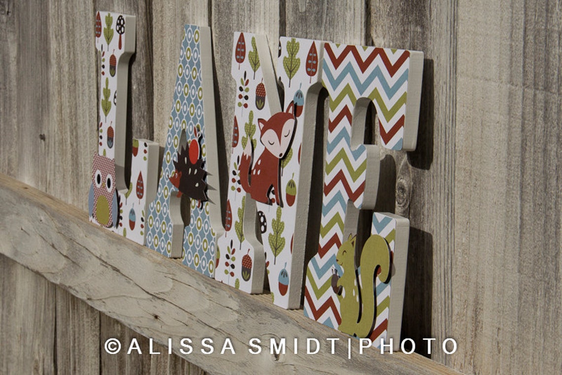 Custom Nursery Wooden Letters Baby Boy or Girl Nursery - Etsy