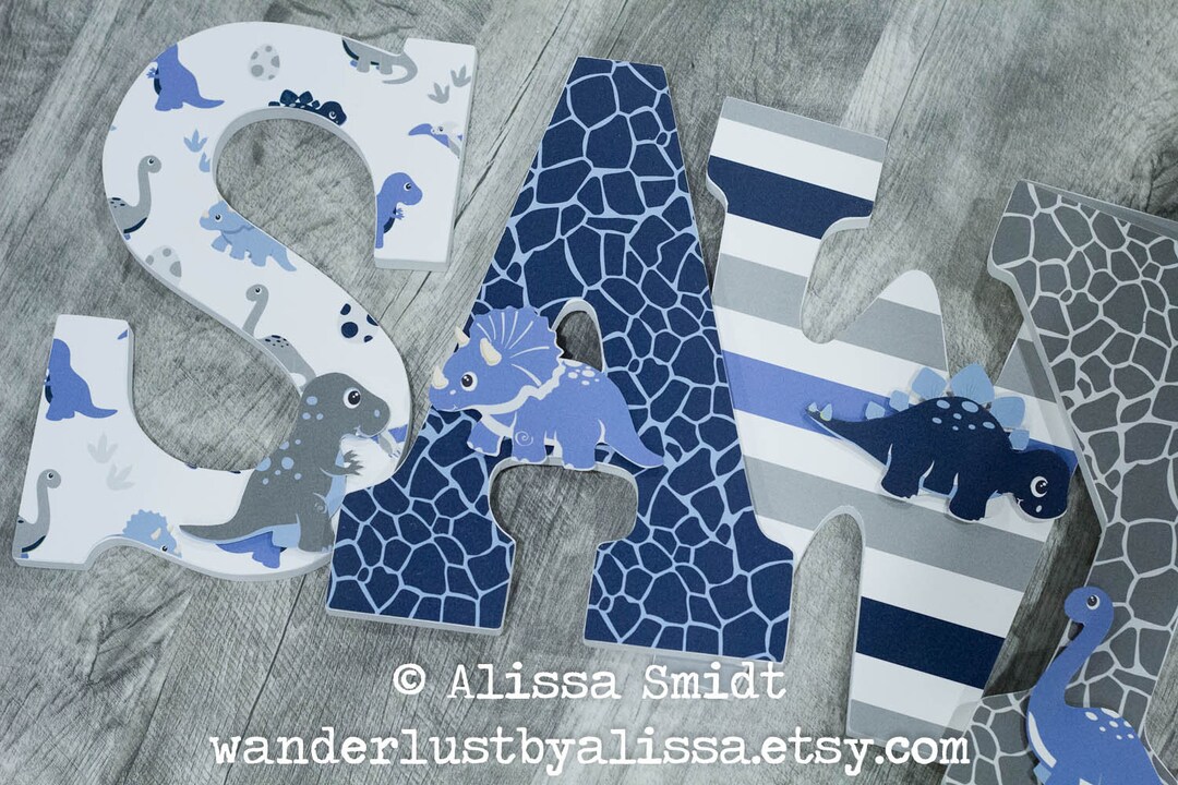 Dinosaur Roar Nursery Letters, Custom Dino Letters, Dino Nursery ...
