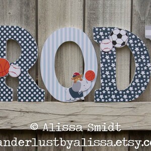 Future All Star Letters, Custom Wooden Letters - Sports Animal Theme ...