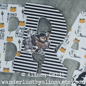 Where the Wild Things Are Letters - Custom Designed Wooden Letters ...