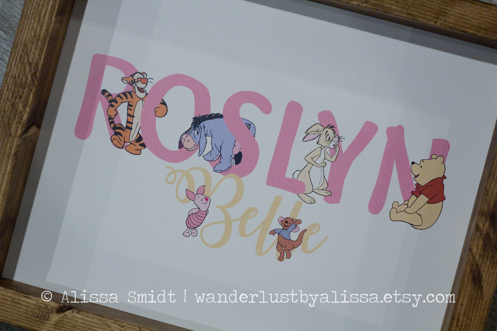 Winnie the Pooh Personalized Chunky Sign Pooh Bear Name Sign - 8x10 ...