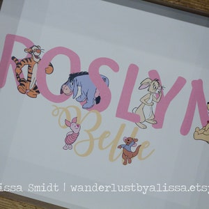 Winnie the Pooh Personalized Chunky Sign Pooh Bear Name Sign - 8x10 ...