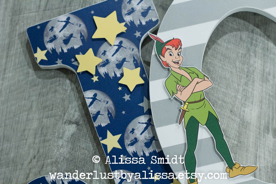 Peter Pan Custom Wood Letters 12 Inch Size Large Nursery | Etsy