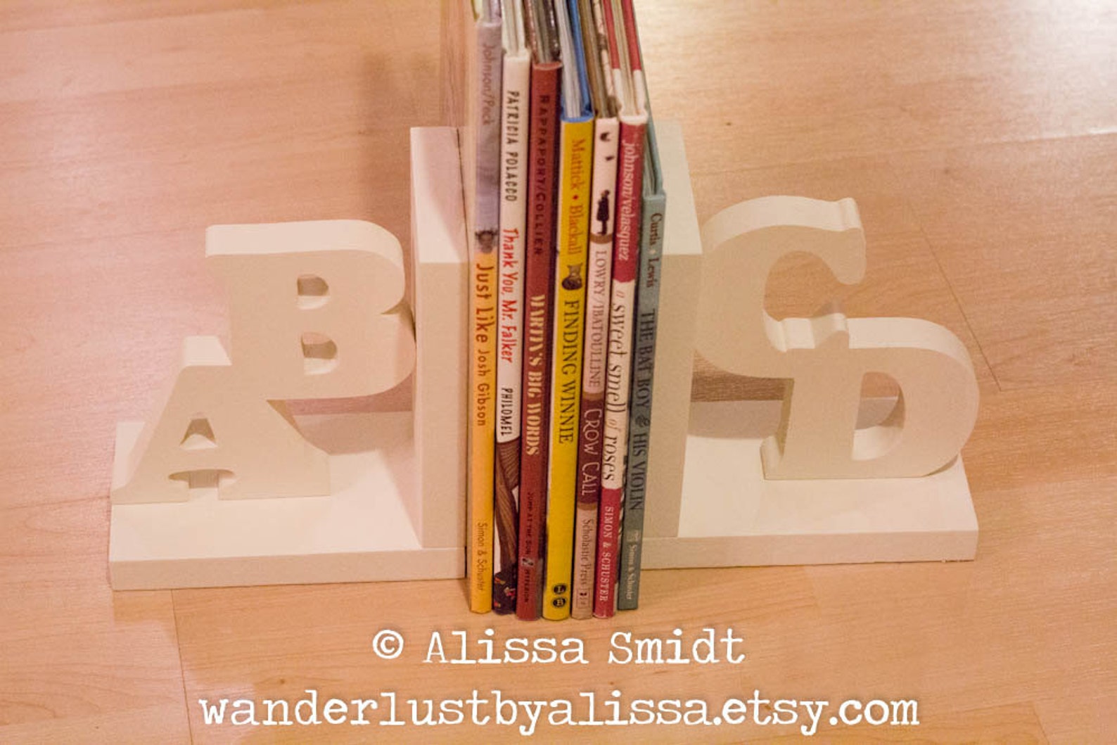 ABCD Wooden Letter Bookends Custom Created to Coordinate - Etsy
