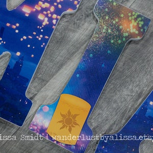 Princess Tangled Rapunzel Custom Wood Letters - 12 Inch Size Large ...