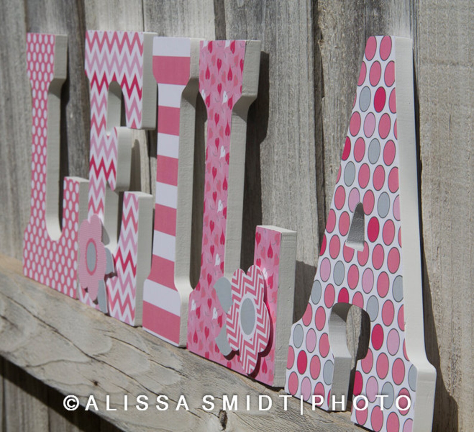 Custom Nursery Wooden Letters Baby Girl Nursery Flower | Etsy